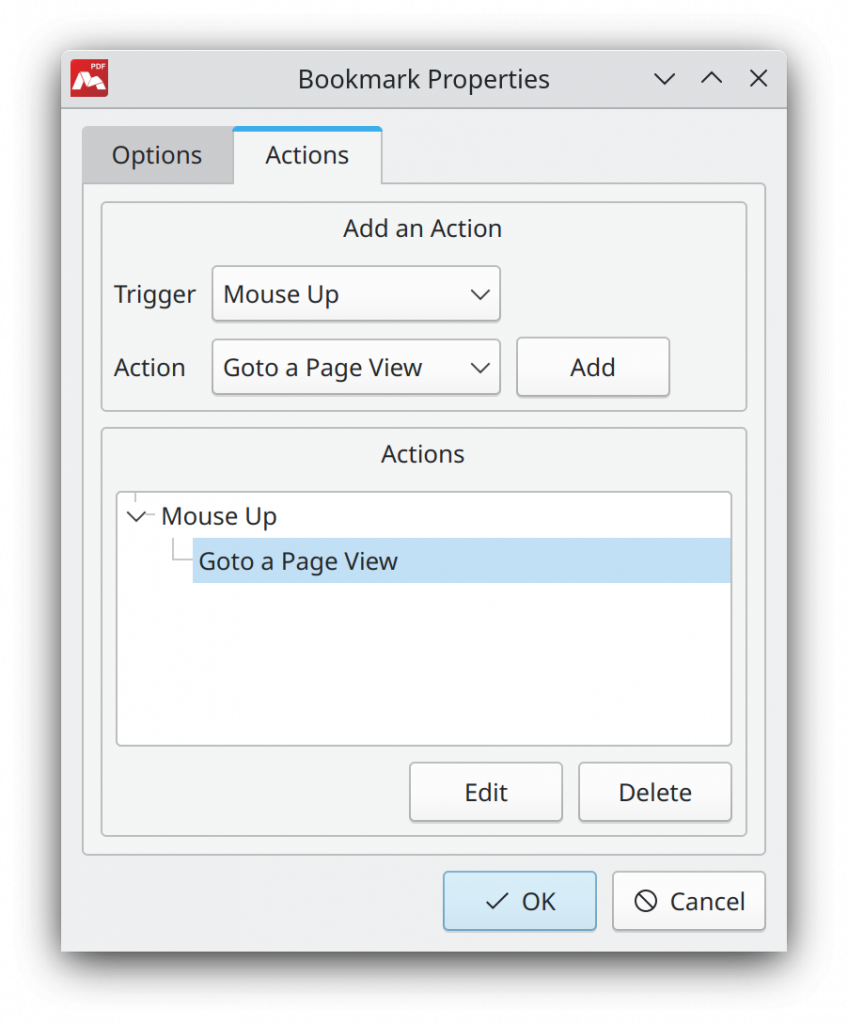 Create and Edit Bookmarks in PDF documents