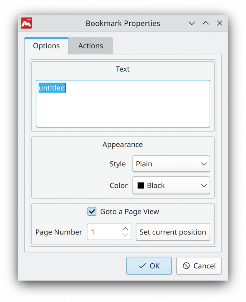 Create and Edit Bookmarks in PDF documents
