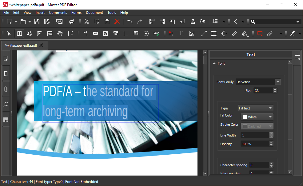 Editing PDF Document Using Master PDF Editor Editing PDF Document Using Master PDF Editor