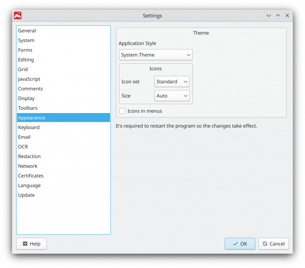 Master PDF Editor - Preferences