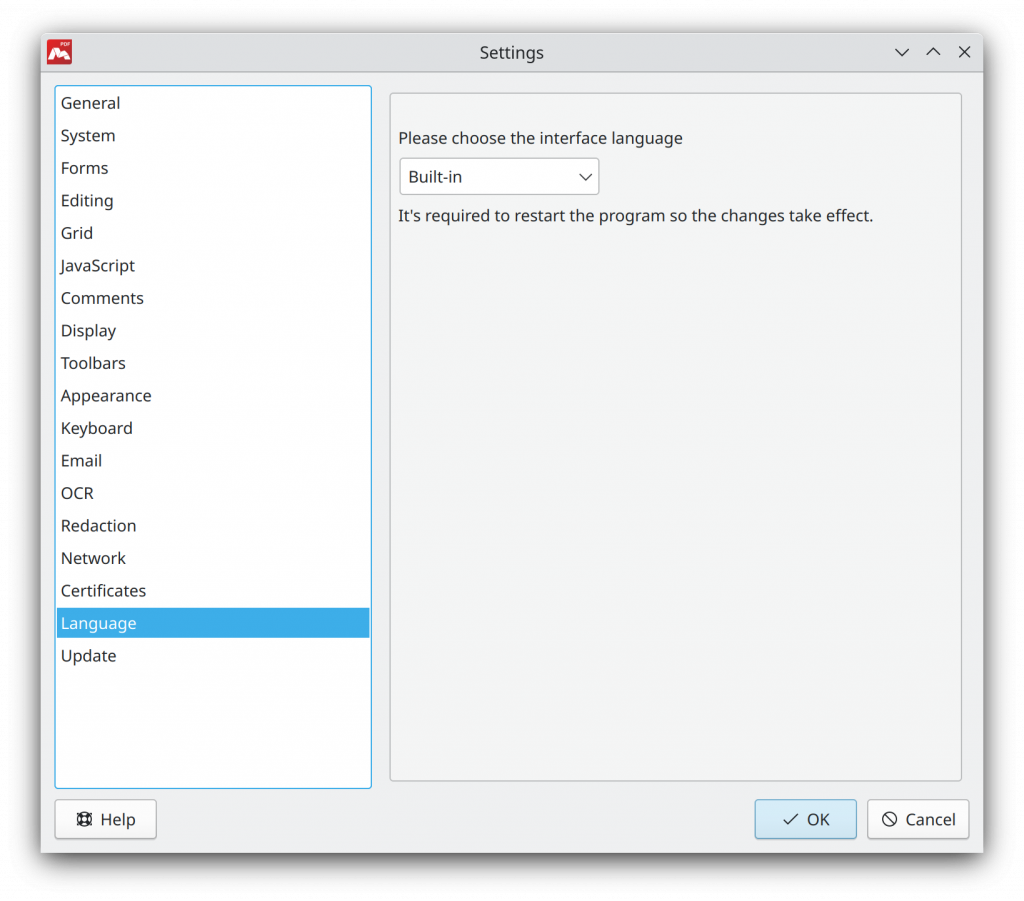 Master PDF Editor - Preferences