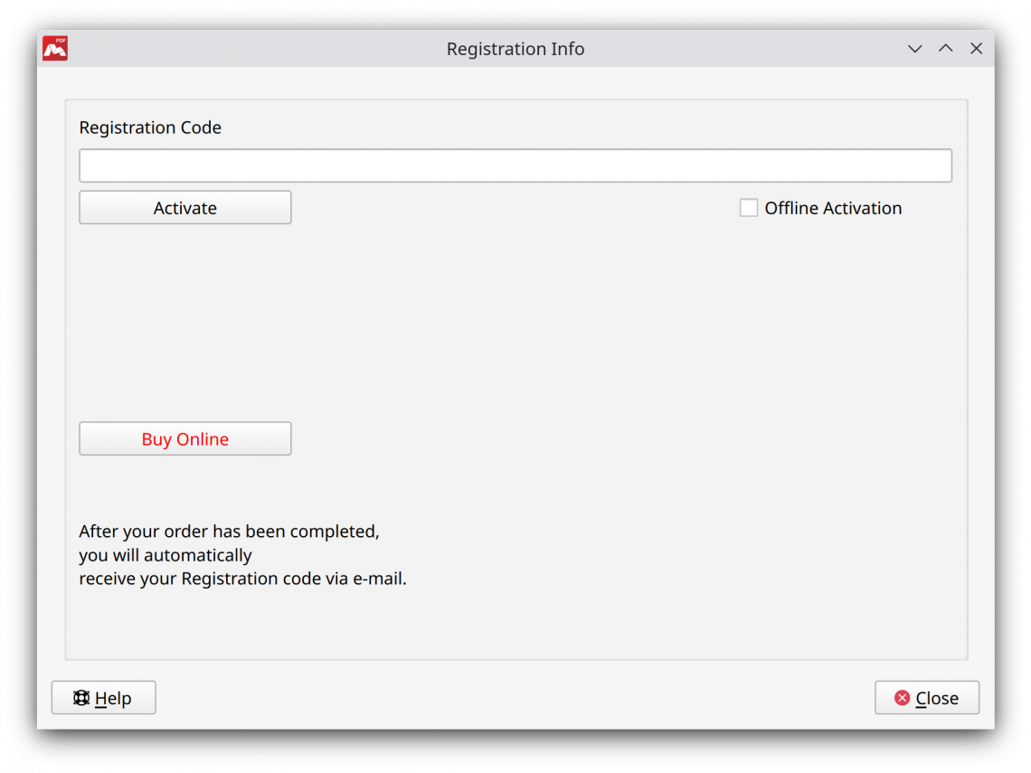 Master PDF Editor - On Line Activation