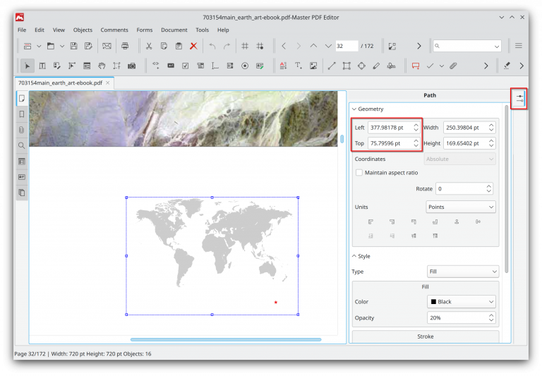 Editing PDF Objects in Master PDF Editor