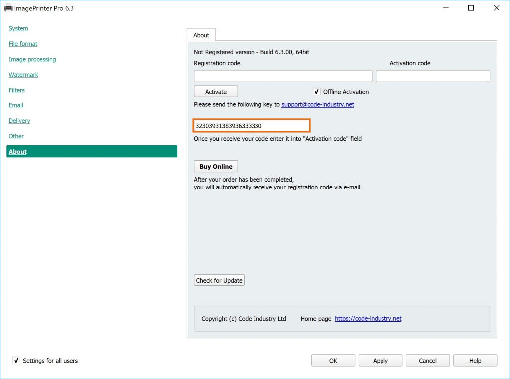 ImagePrinter Pro - Offline Activation