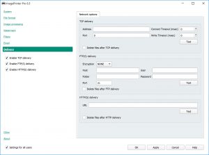 ImagePrinter Pro - Manual, FTP Delivery