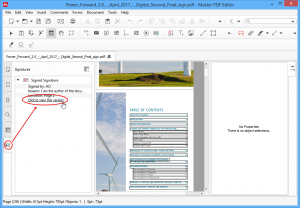 Create and verify a digital signature in a PDF document.