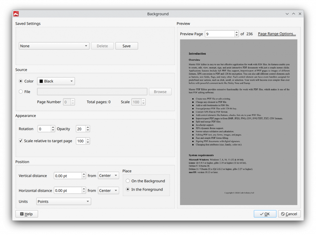 Edit Backgrounds in PDFs Files |Master PDF Editor