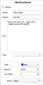 Attaching a file as a comment to PDF