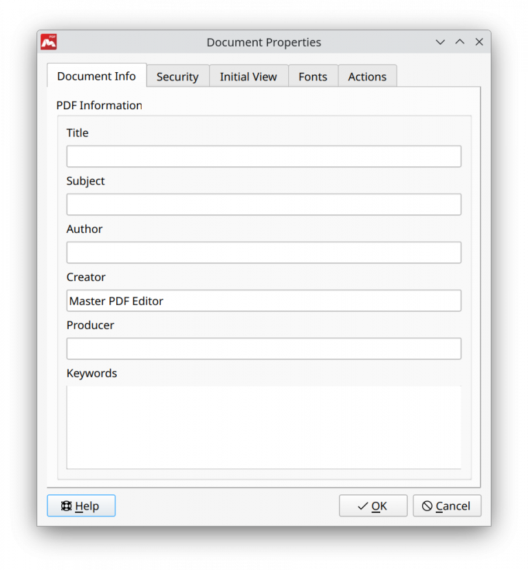 Document information
