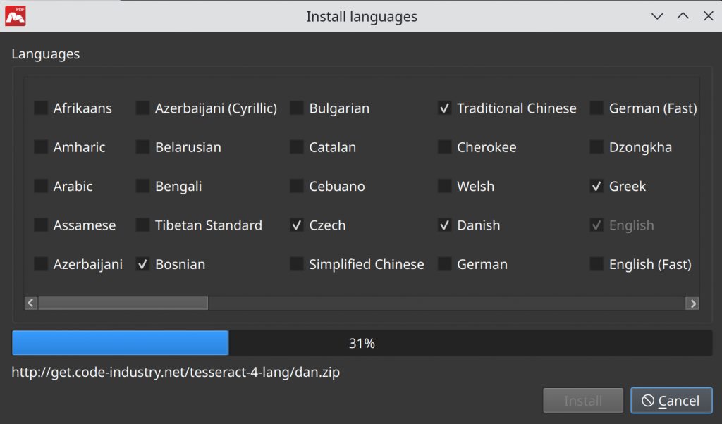 OCR | Optical character recognition in PDF documents