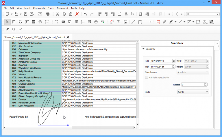 Inserting Initials | Master PDF Editor Online Manual
