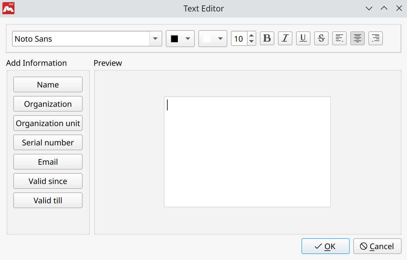 Create and verify a digital signature in a PDF document.