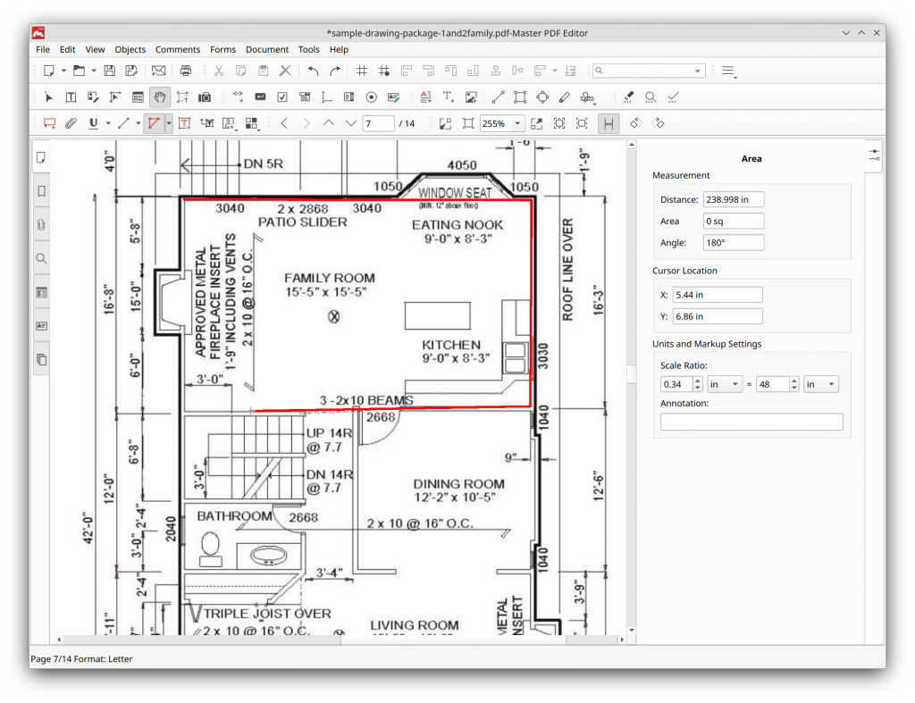 Measurement tools. PDF Files Commenting.