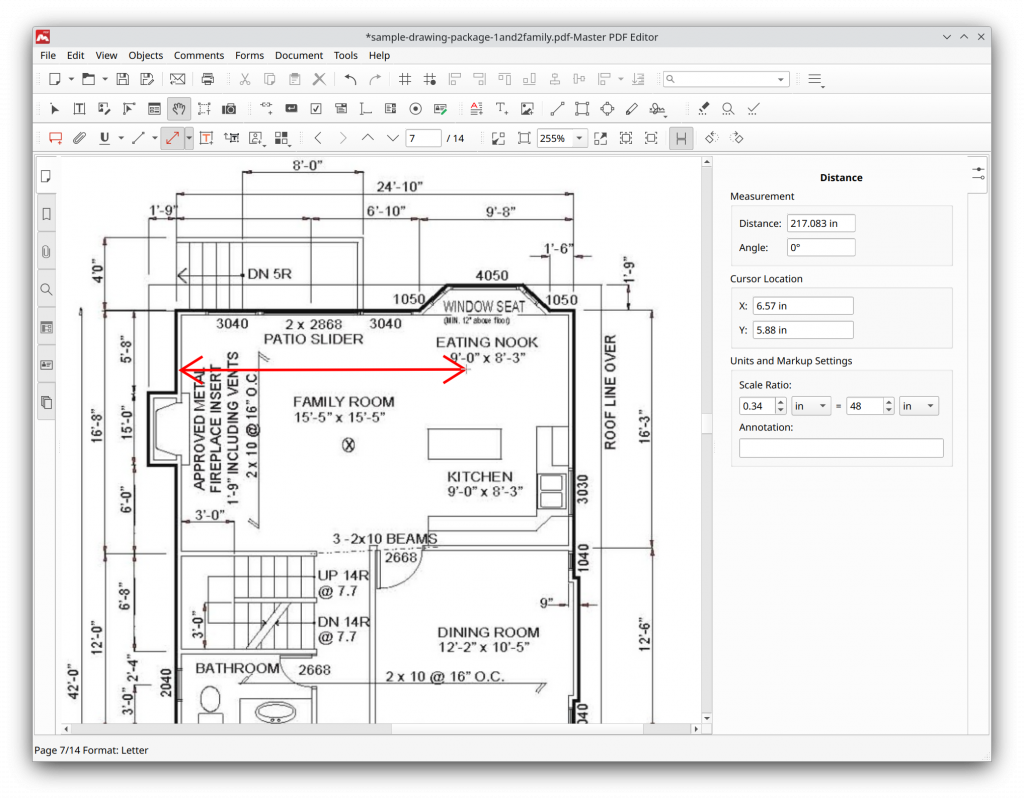 Measurement tools. PDF Files Commenting.