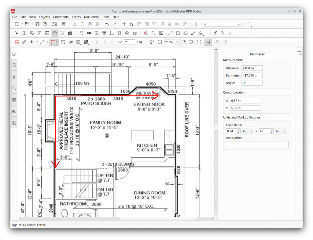 Measurement tools. PDF Files Commenting.