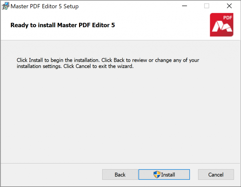 Install Master PDF Editor in Windows
