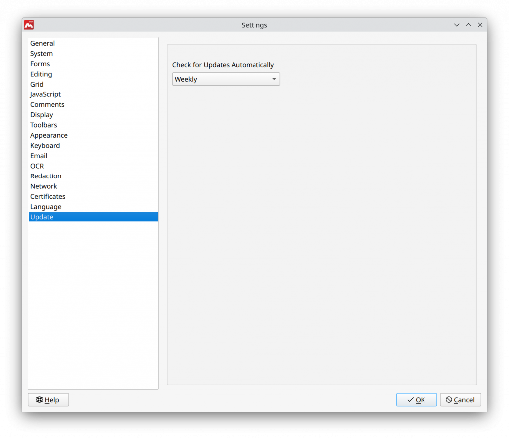 Preferences - Update