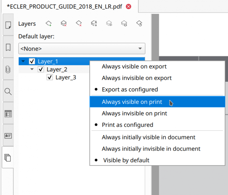 Add and Edit Layers in PDF documents